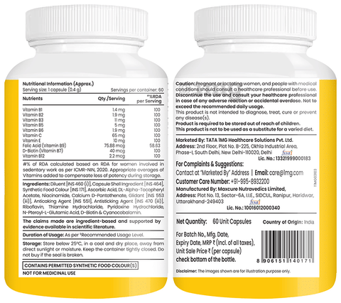 Vitamin B-Complex Capsules | Supports Energy, Metabolism & Nervous ...