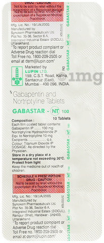Buy gabaSTAR NT 100mg/10mg Tablet Online: View Uses, Side Effects ...