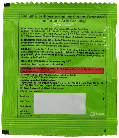 effervescent granules articles