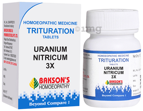 Bakson's Homoeopathy Uranium Nitricum Trituration Tablet 3X: Buy bottle ...