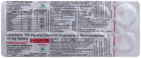 Ferronomic Tablet: Buy strip of 10.0 tablets at best price in India | 1mg