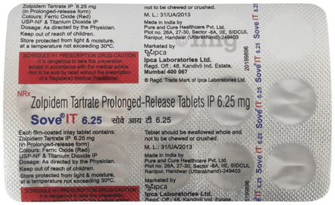 Buy Sove IT 6.25 Tablet PR Online: View Uses, Side Effects, Price ...