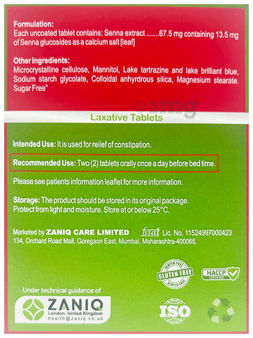 senna tablets information leaflet