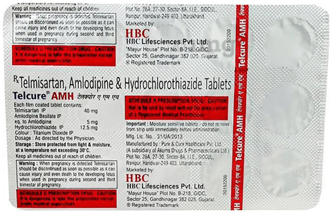 Buy Telcure Amh 40mg/5mg/12.5mg Tablet Online: View Uses, Side Effects ...