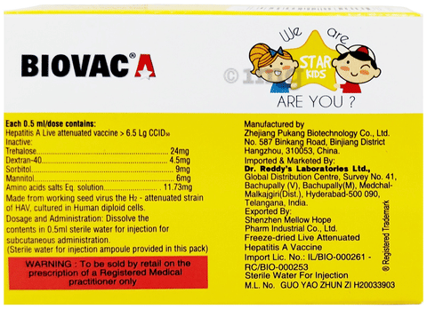 Buy Biovac A Vaccine Online: View Uses, Side Effects, Price ...
