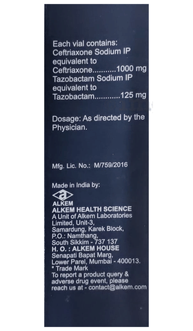Buy Xone XP 1000mg/125mg Injection Online: View Uses, Side Effects ...