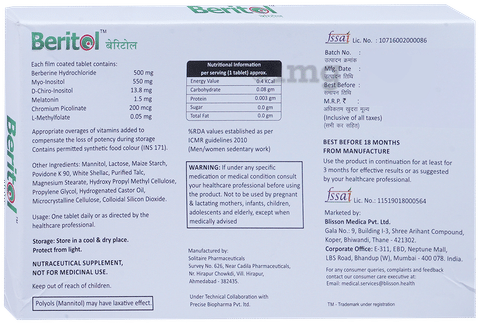 Beritol Tablet | Vitamin & Mineral Support: Buy strip of 10.0 tablets ...