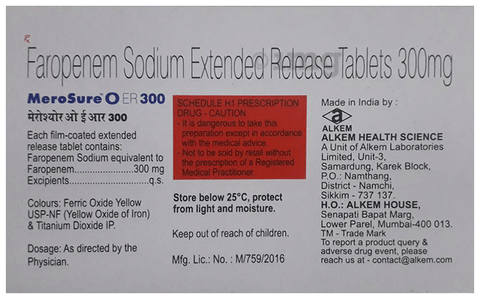 Buy Merosure O ER 300 Tablet Online: View Uses, Side Effects, Price ...