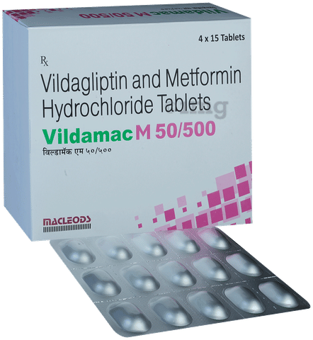 Buy Vildamac M 50/500 Tablet Online: View Uses, Side Effects, Price ...