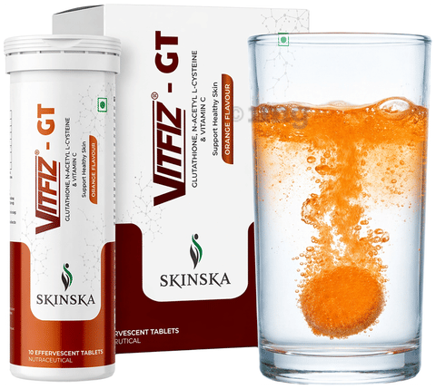 Skinska Vitfiz-GT Effervescent Tablets with Vitamin C, Glutathione ...