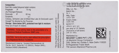 Buy Brutaflam PG 75mg/60mg Tablet Online: View Uses, Side Effects ...