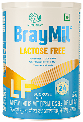 Braymil Lactose Free | GOS & FOS | Whey Casein (60:40) | Vitamins ...