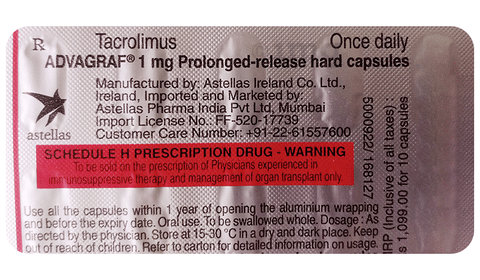 Buy Advagraf 1mg Capsule PR Online: View Uses, Side Effects, Price ...