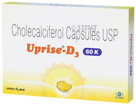 Buy Uprise-D3 60K Soft Gelatin Capsule Online: View Uses, Side Effects ...