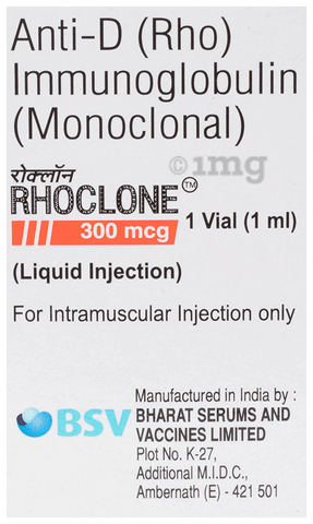 Buy Rhoclone 300mcg Injection Online: View Uses, Side Effects, Price ...
