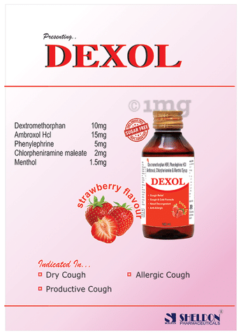 Buy Dexol Syrup Sugar Free Strawberry Online: View Uses, Side Effects ...