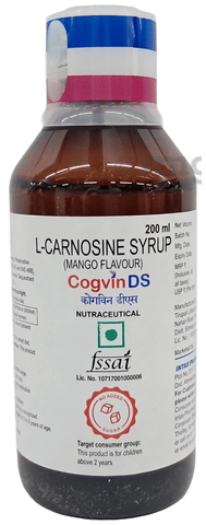 Cogvin DS Syrup Mango Sugar Free: Buy bottle of 200.0 ml Syrup at 𝗯𝗲𝘀𝘁 ...