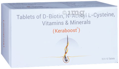 Keraboost Tablet with D-Biotin, N-Acetyl-L-Cysteine, Vitamins ...