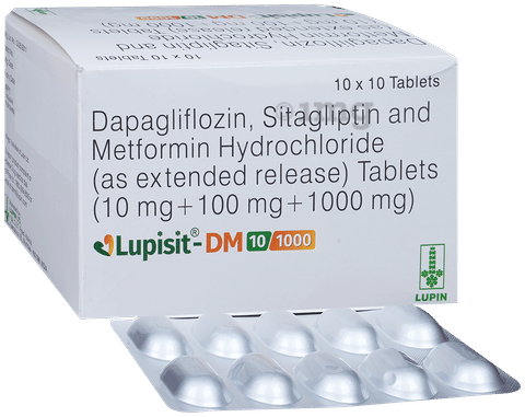 Buy Lupisit DM 10mg/1000mg/100mg Tablet ER Online: View Uses, Side ...