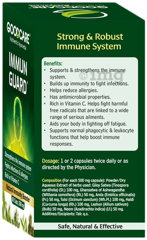 Goodcare Immun Guard Capsule No Sugar: Buy bottle of 60.0 capsules at ...