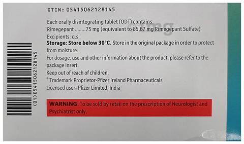 Buy Nurtec ODT Orally Disintegrating Tablet Online: View Uses, Side ...
