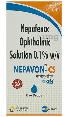 Buy Nepavon-CS Eye Drop BAK Free Online: View Uses, Side Effects, Price ...