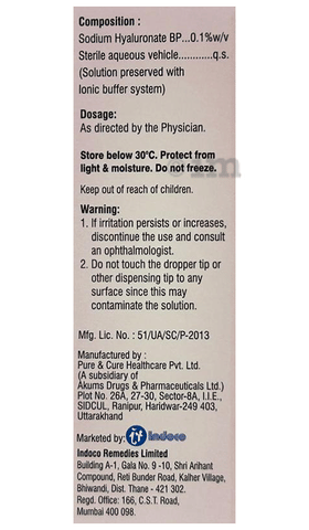 Buy Hylupro 0.1% Eye Drop Online: View Uses, Side Effects, Price ...