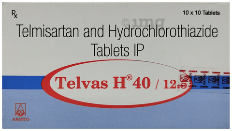 Buy Telvas H 40/12.5 Tablet Online: View Uses, Side Effects, Price ...