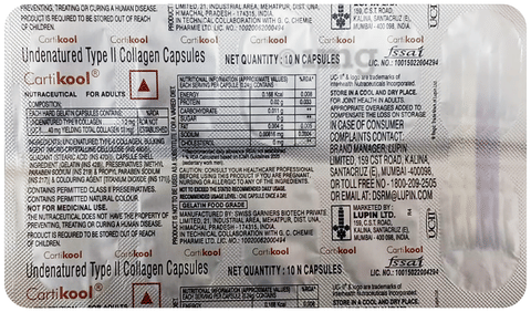 Cartikool Undenatured Type II Collagen Capsule: Buy strip of 10.0 ...