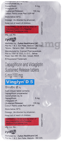 Buy Vinglyn D 5mg/100mg Tablet Online: View Uses, Side Effects, Price ...