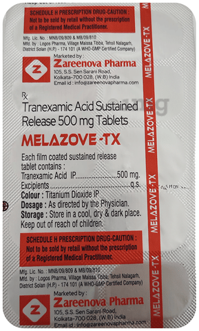 Buy Melazove TX 500 Tablet SR Online: View Uses, Side Effects, Price ...