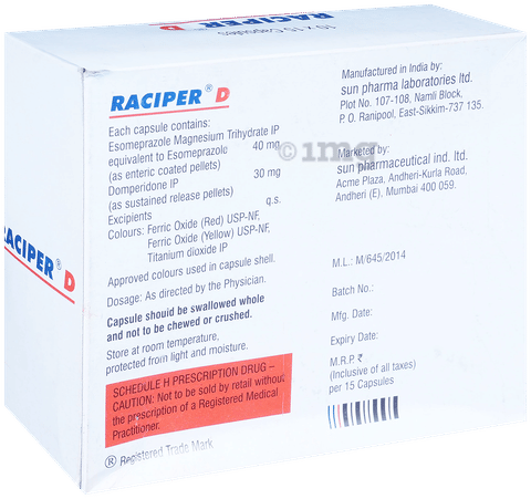 Buy Raciper D 40 Capsule SR Online: View Uses, Side Effects, Price ...