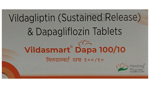 Buy Vildasmart Dapa 100/10 Tablet SR Online: View Uses, Side Effects ...