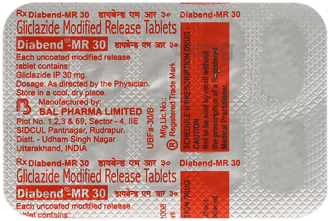 Buy Diabend-MR 30 Tablet Online: View Uses, Side Effects, Price ...