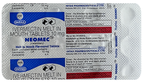Buy Neomec Ivermectin Pet Tablet MD Online: View Uses, Side Effects ...