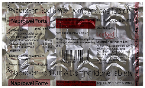 Buy Naprowel Forte 500mg/10mg Tablet Online: View Uses, Side Effects ...
