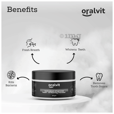 Oralvit Activated Charcoal Teeth Whitening Powder: Buy jar of 50.0 gm ...