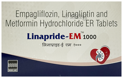 Buy Linapride-EM 1000 Tablet ER Online: View Uses, Side Effects, Price ...