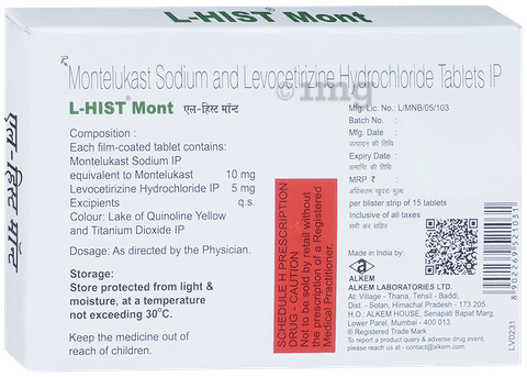 Buy L-Hist Mont Tablet Online: View Uses, Side Effects, Price ...