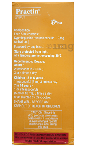 Buy pRACtin Syrup Online: View Uses, Side Effects, Price, Substitutes | 1mg
