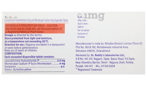 Buy Xyzal M Kid(DT) Tablet Online: View Uses, Side Effects, Price ...