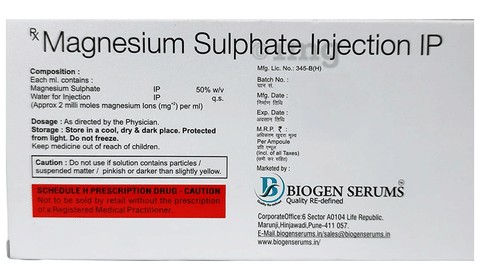 magnesium sulfate solution density
