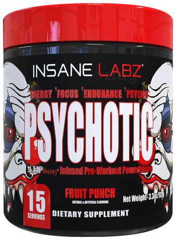 Insane Labz Psychotic Infused Pre-Workout Power House Powder Fruit ...