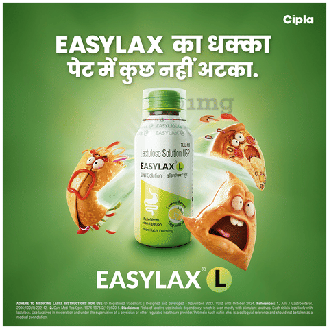 Buy Easylax L Oral Solution Lemon Sugar Free Online: View Uses, Side ...