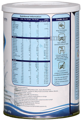 Optimo BN Powder Vanilla: Buy Tin of 400.0 gm Powder at best price in ...