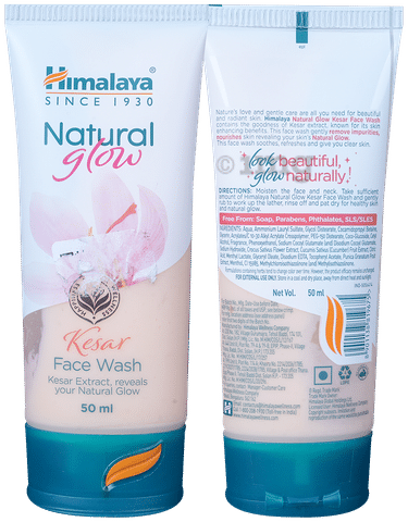 Himalaya Natural Glow Kesar Face Wash Buy tube of 50.0 ml Face Wash at best price in India 1mg
