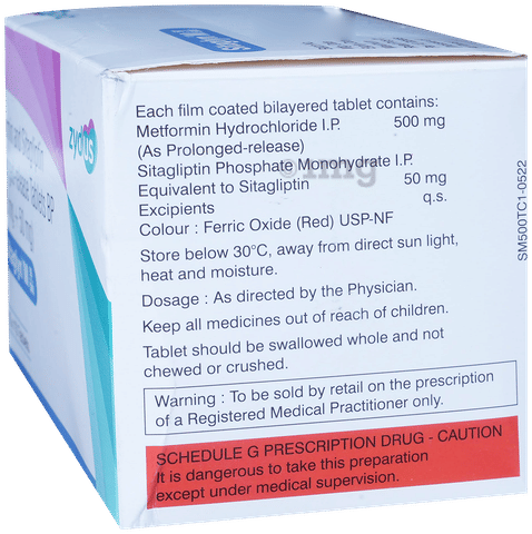Buy Sitaglyn M 50/500 Tablet PR Online: View Uses, Side Effects, Price ...
