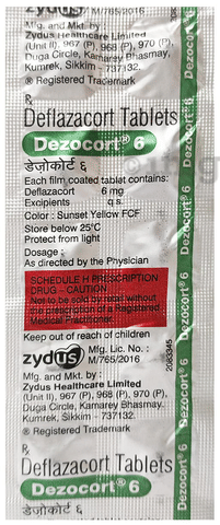 Buy Dezocort 6mg Tablet Online: View Uses, Side Effects, Price ...