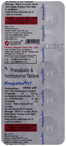 Buy Pregaleo NT 75mg/10mg Tablet Online: View Uses, Side Effects, Price ...