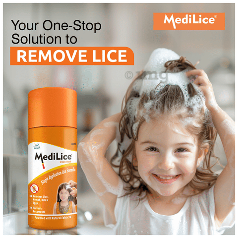 Medilice Cream Wash | Single Application Lice Formula: Buy bottle of 30 ...
